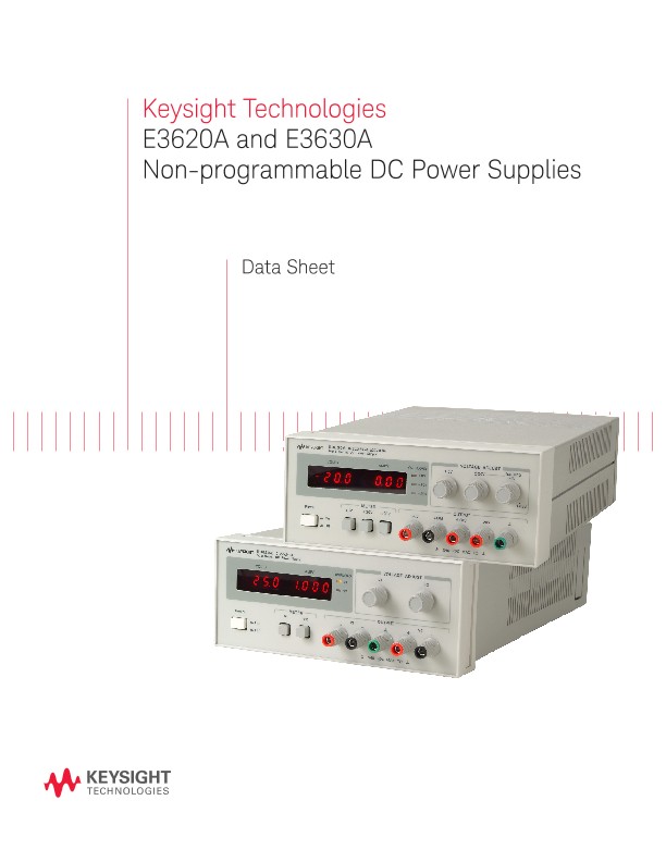 E3620A and E3630A Non-Programmable DC Power Supplies PDF Asset Page | Keysight